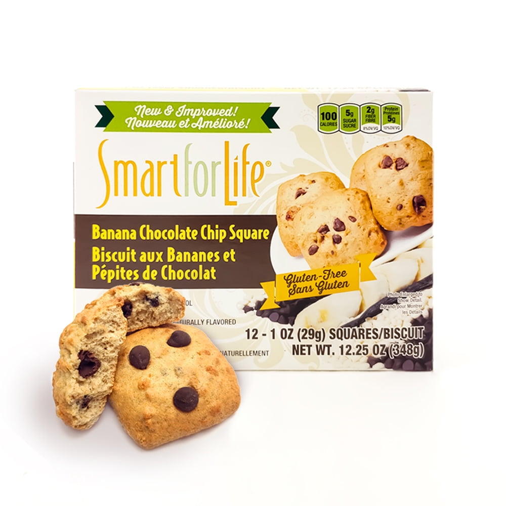 Smart for Life Gluten Free Banana Chocolate Chip Diet Cookies 12 Ct ...