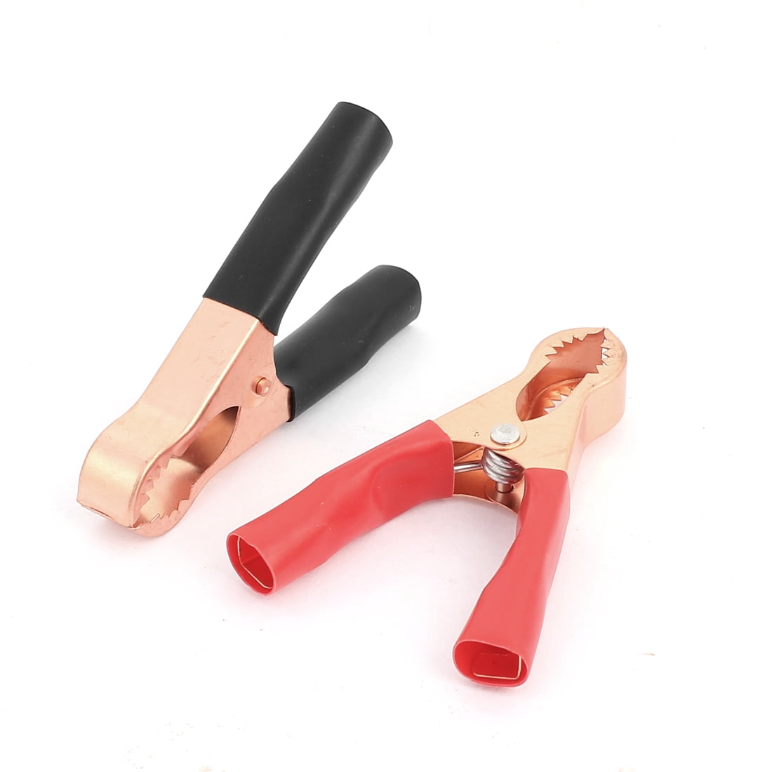 2 Pcs Copper Plated Insulated Car Battery Clips Alligator Clamps 10A ...