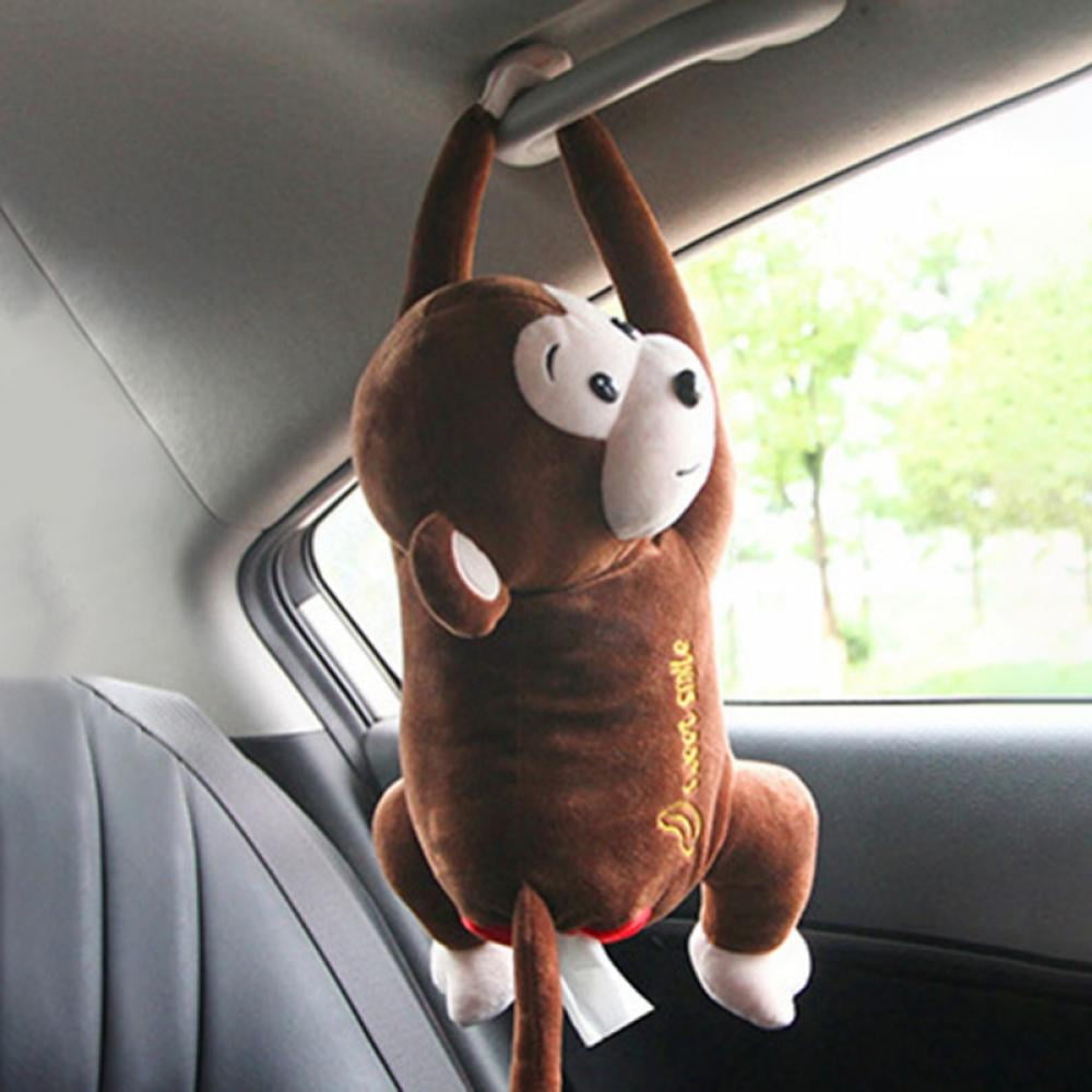 Jlong Plush Monkey Tissue Box Cartoon Tissue Cover Paper Holder Napkin Box Paper Storage for Car ...