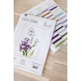 Counted Cross-Stitch Kit Irises B2251 Needlework Flowers Purple Green ...