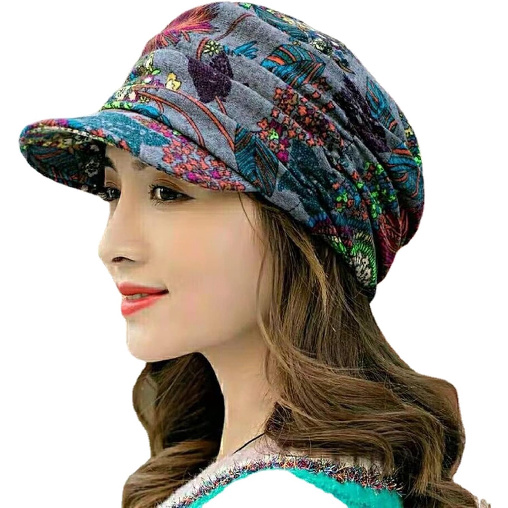 Click here for Unbranded Floral Pleated Short Brim Hat  Womens Sh... prices
