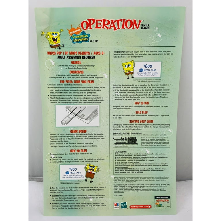 Milton Bradley Operation Game Play