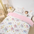 Aikeke Cartoon Unicorn Twin Duvet Cover, Flower Rainbow Animal Twin ...