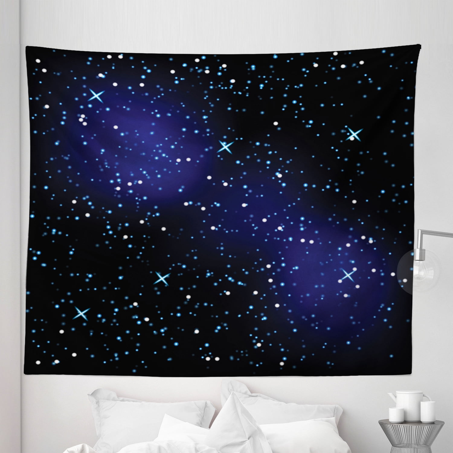 Starry Sky Tapestry, Blurry Look Irregular Dots Abstract Space Form ...