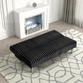 Furniture of America Wuntly Convertible Chenille Futon Sofa Bed, Black ...