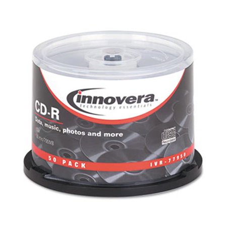Innovera 77950 CD-R Discs, 700MB-80min, 52x, Spindle, Silver, 50-Pack ...