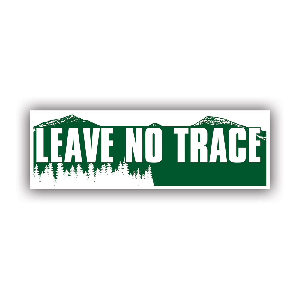 Leave NO Trace Bumper Sticker Decal - Self Adhesive Vinyl ...