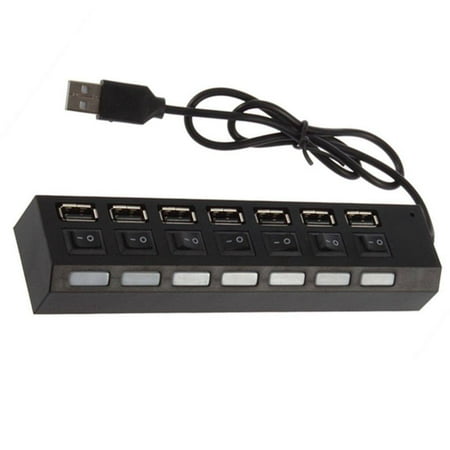 enqiretly High Speed 4/7 Port USB Hub Power on/off Switch Expander PC ...