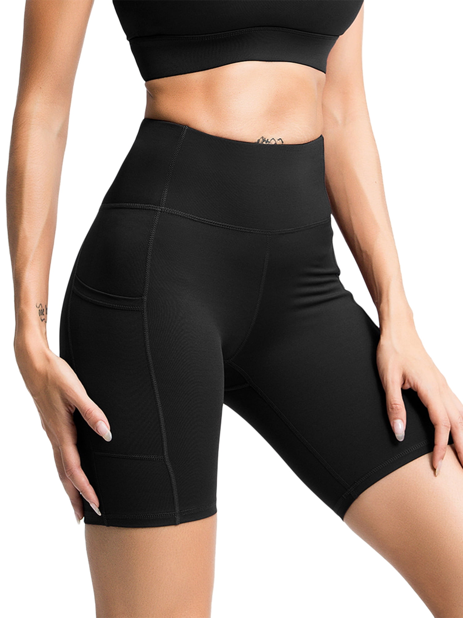 SSPalu Women Yoga Pants Slim Fit Solid Color Fitness Fifth Pants for ...