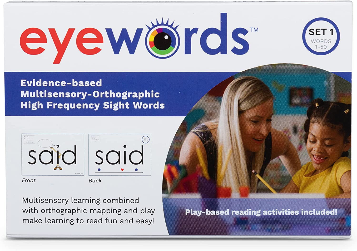 Eyewords Multisensory-Orthographic Sight Word Teaching Cards, Set #1 ...