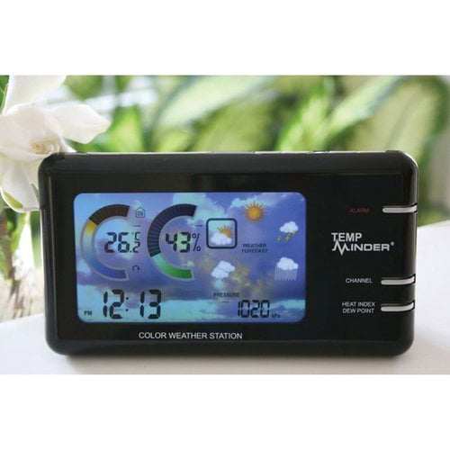 Minder Research TempMinder Full-Color Weather Station with Barometer ...