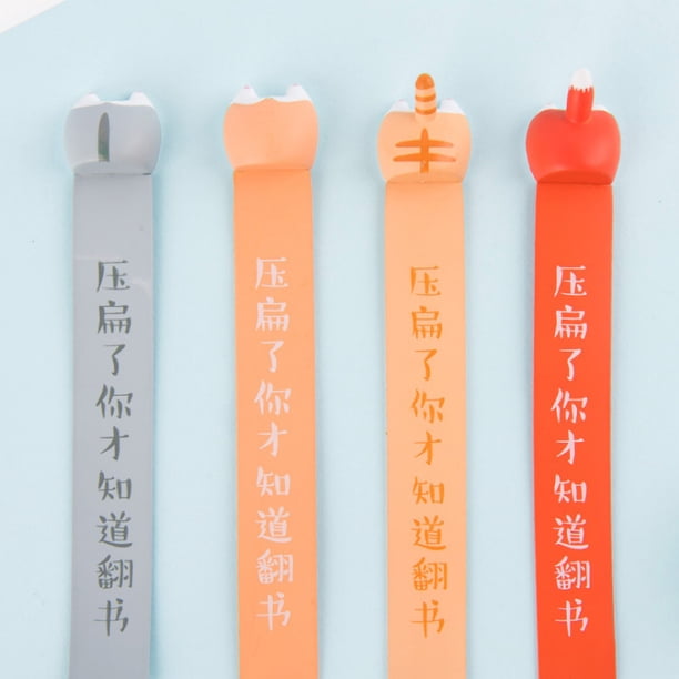 pitrice 4Pcs Cartoon Animals Bookmarks Bookmark PVC Material Funny ...