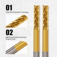 End Mill Sets,10Pcs Titanium Coat End Mill,1/8Inch Shank 0.6-1.5mm ...