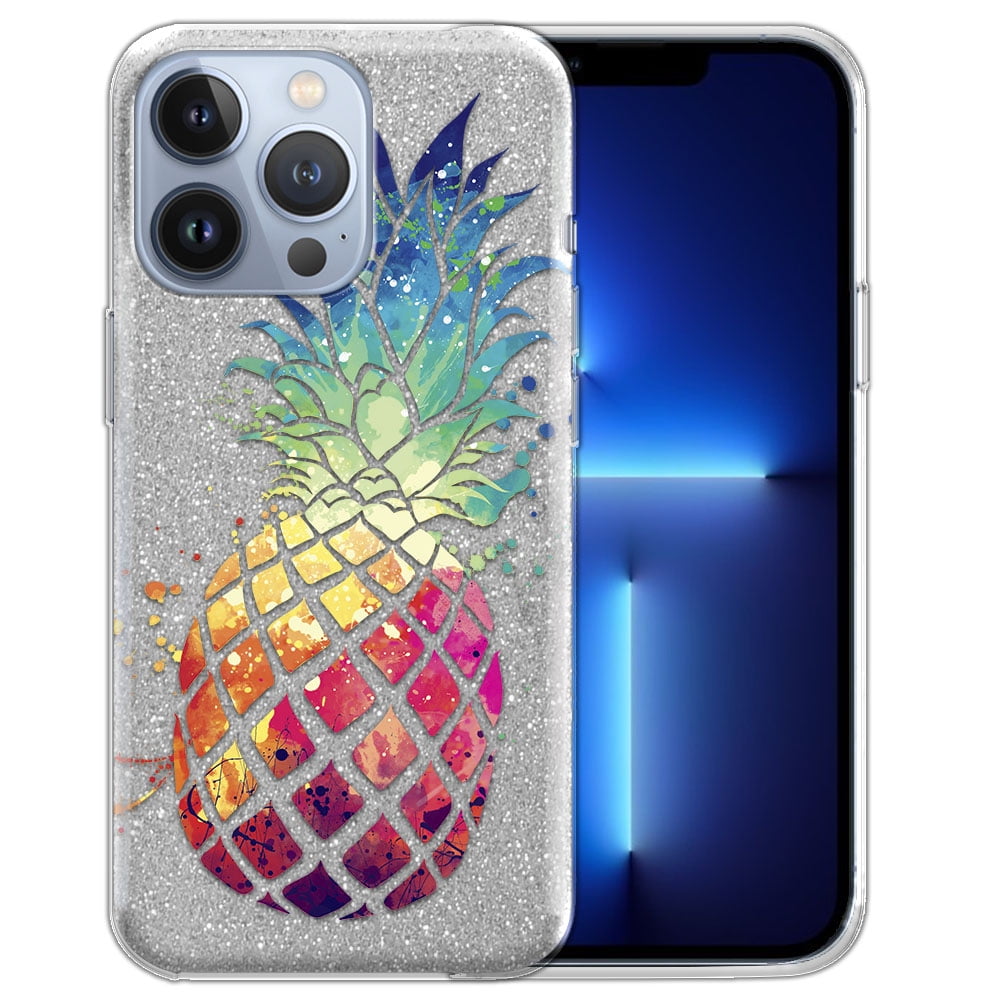 WIRESTER Clear/Silver Glitter Case, Sparkle Bling TPU Cover for Apple ...