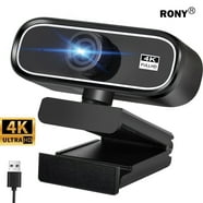 onn. Webcam with Ring Light w/3 LED Levels, Autofocus, Built-in ...