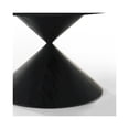 Haven 59" Round Ebony Black Pedestal Wooden Dining Table with Hourglass ...
