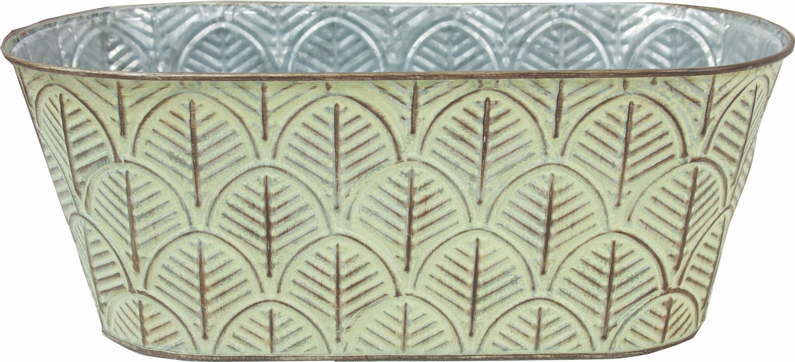 Embossed Green Leaves Planter - Walmart.com