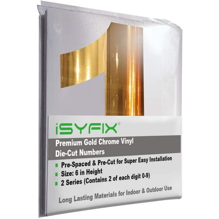 Silver Brushed Vinyl Numbers Stickers - 3 Inch Self Adhesive - 2 Sets ...