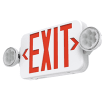 Spectsun 1 Pack Red & Green LED Exit Sign with Emergency Lights-Two LED ...