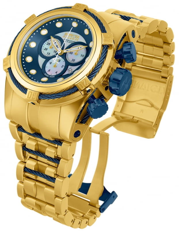 Invicta Men's 12742 Bolt Zeus Chronograph Two-Tone Steel Platinum Mop ...