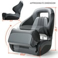 NORTHCAPTAIN Premium Pontoon Captain's Chair Sport Flip Up Boat Bucket ...