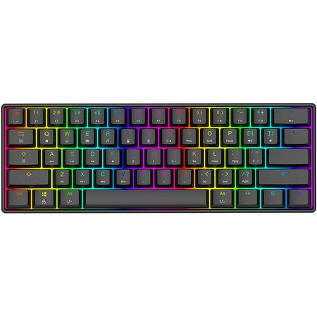 60% Mechanical Gaming Keyboard Wired 60 Percent Keyboard with LED RGB ...