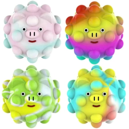 Pop Ball Fidget Bubble Toy 3D Squeeze Ball Sensory Toy Push Bubble Ball ...