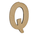 12" Tall MDF Wood Letter Q | 1/4" Thick | Wood Craft Letter | American ...