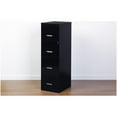 Pemberly Row 4-Drawer Vertical Black Metal Filing Cabinet, Pre ...