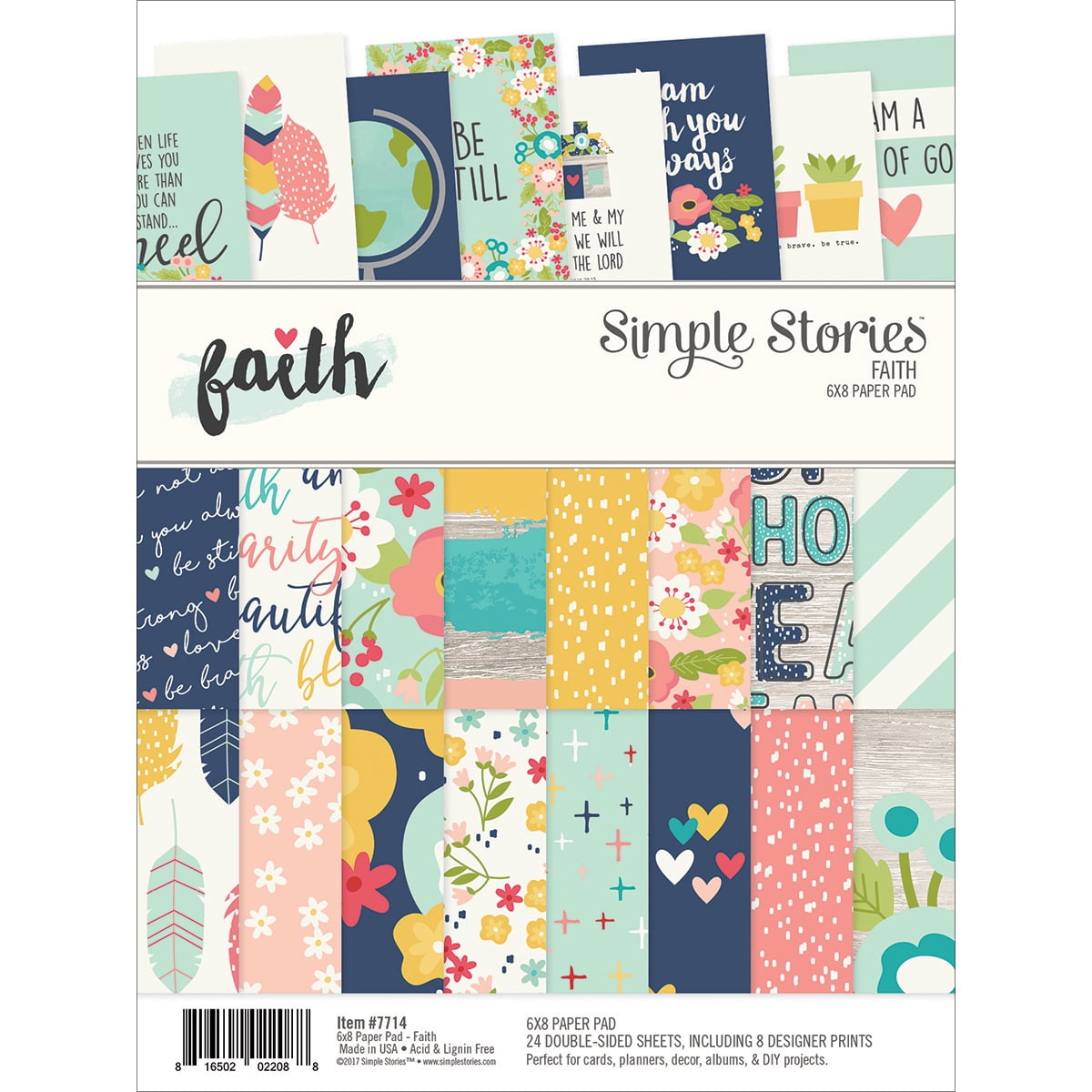 Simple Stories Double-Sided Paper Pad 6"X8" 24/Pkg-Faith - Walmart.com