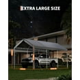 10x20ft Heavy Duty Carport w/Galvanized Steel Frame & All-Season PE ...