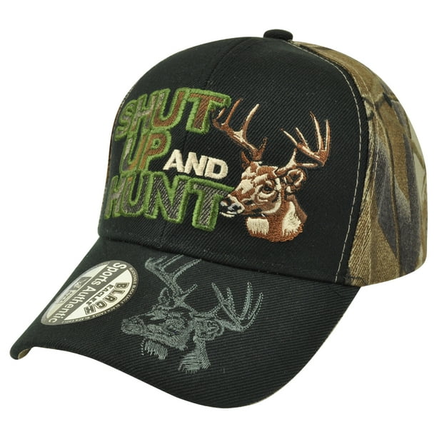 Shut Up and Hunt Hunting Deer Camouflage Camo Outdoors Buck Camp Hat ...