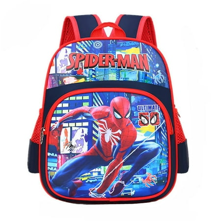 Spiderman Superhero Print Kids Boy Large Backpack Lightweight Rucksack ...