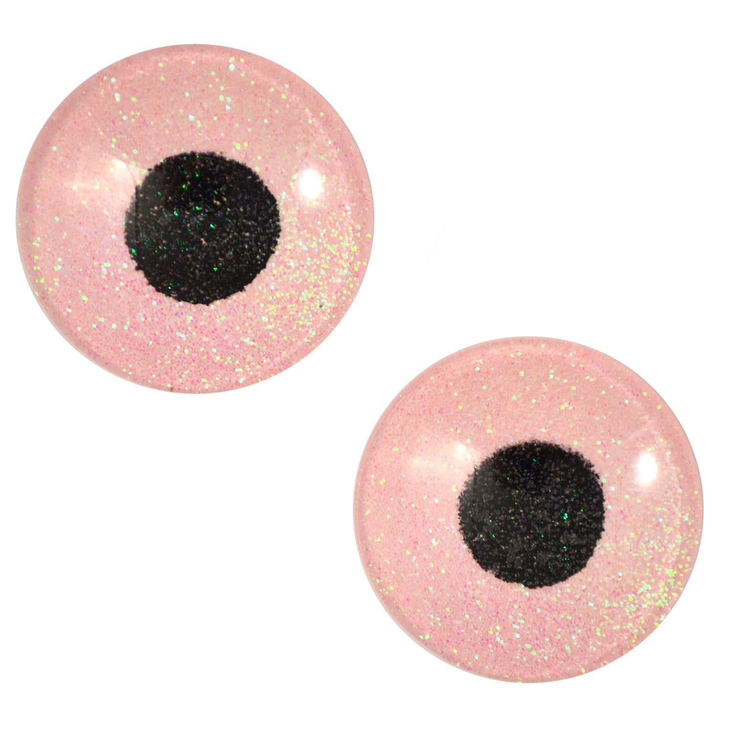 Pink Glitter Sparkling Glass Eyes - Walmart.com