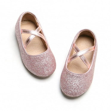 Felix & Flora Girls Gold Dress Shoes Mary Jane Ballet Flats Party ...