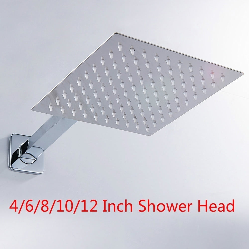 HOTBEST Rain Shower head,High Flow Stainless Steel Square ShowerHead ...