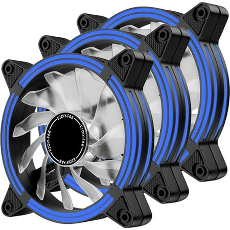 EZDIY-FAB 120mm Dual-Frame LED Case Fan for PC Cases,High Airflow Quiet ...