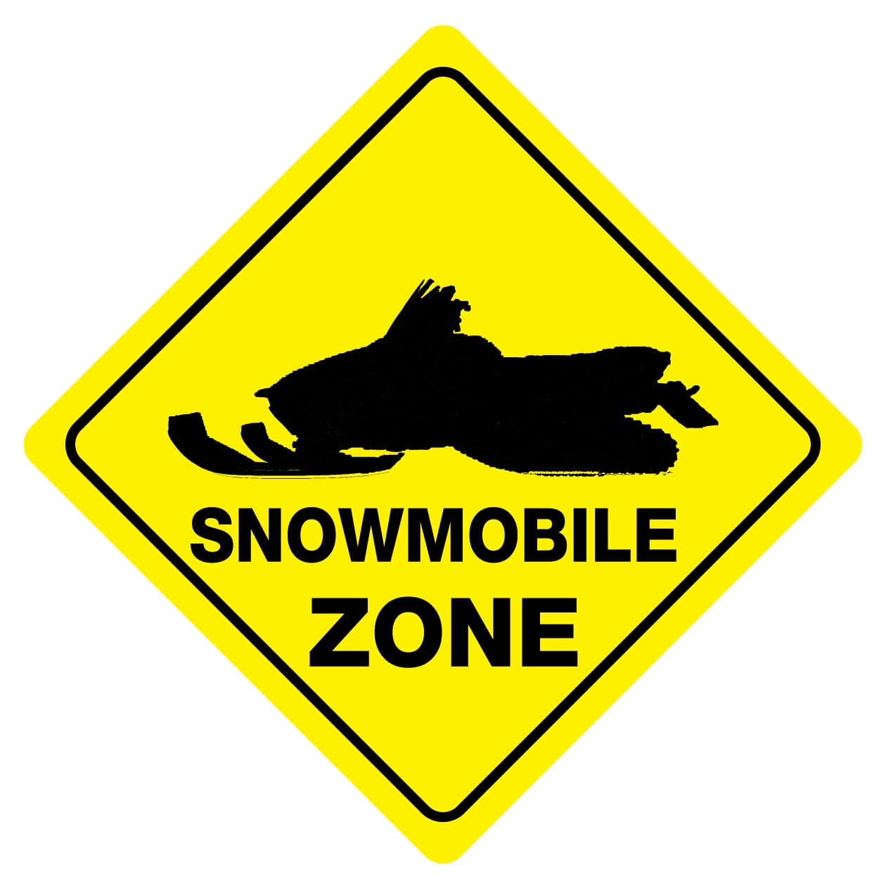 SNOWMOBILE ZONE Funny Novelty Xing Sign - Walmart.com