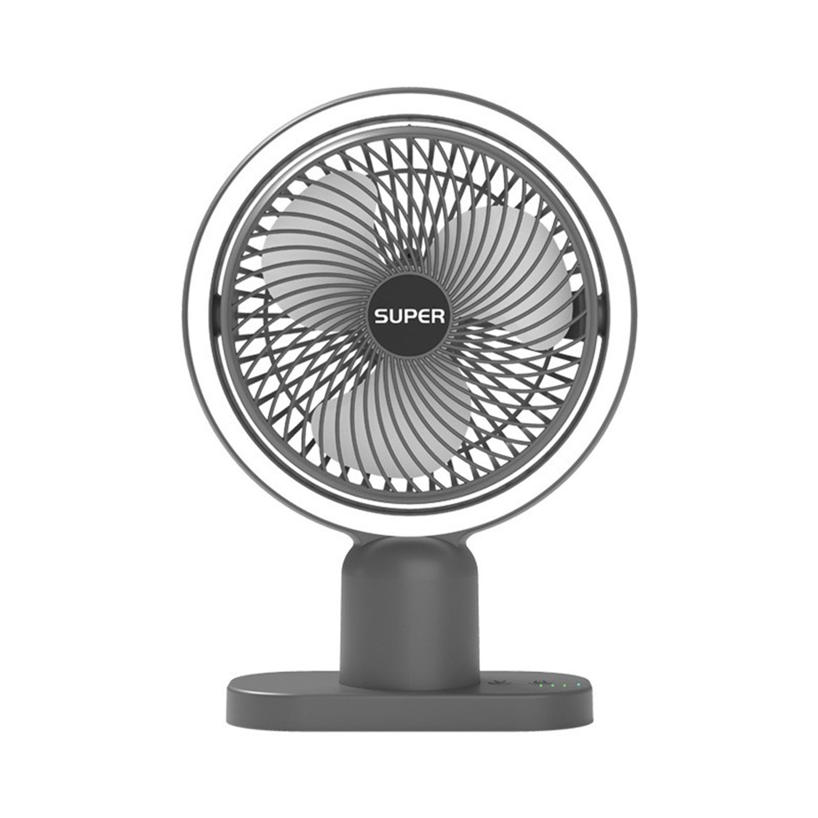 TopLLC With Night Light USB Desk Fan, Mini Fan Portable, 3Speeds ...