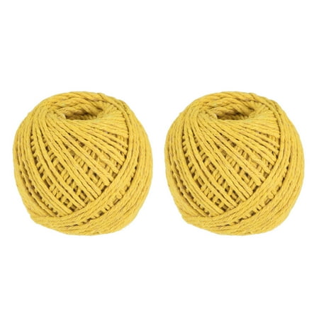 Twine Packing String Wrapping Cotton Twine 75M Yellow Rope for Gift ...