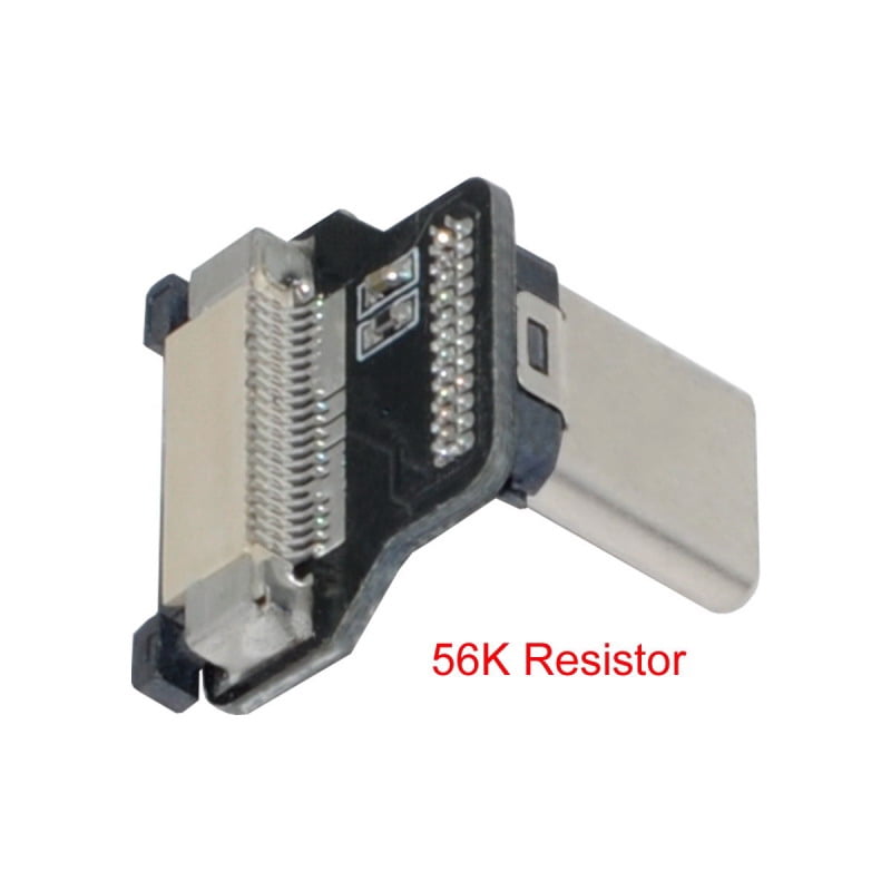 FVH CYFPVUSB Type-C USB-C USB2.0 Male Up Down Angled 90 Degree ...