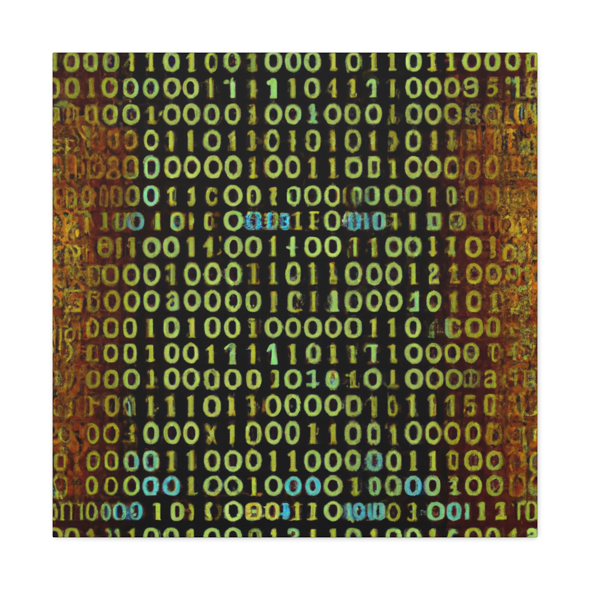 Binary Code Illuminated - Canvas - Walmart.com