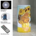 Lavish Home Van Gogh Sunflowers Battery-Operated LED Candle with Remote ...
