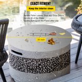 SKYSHALO Round Fire Ring Lid Cover 20" Fire Pit Lid 1.5mm Thick 430 ...