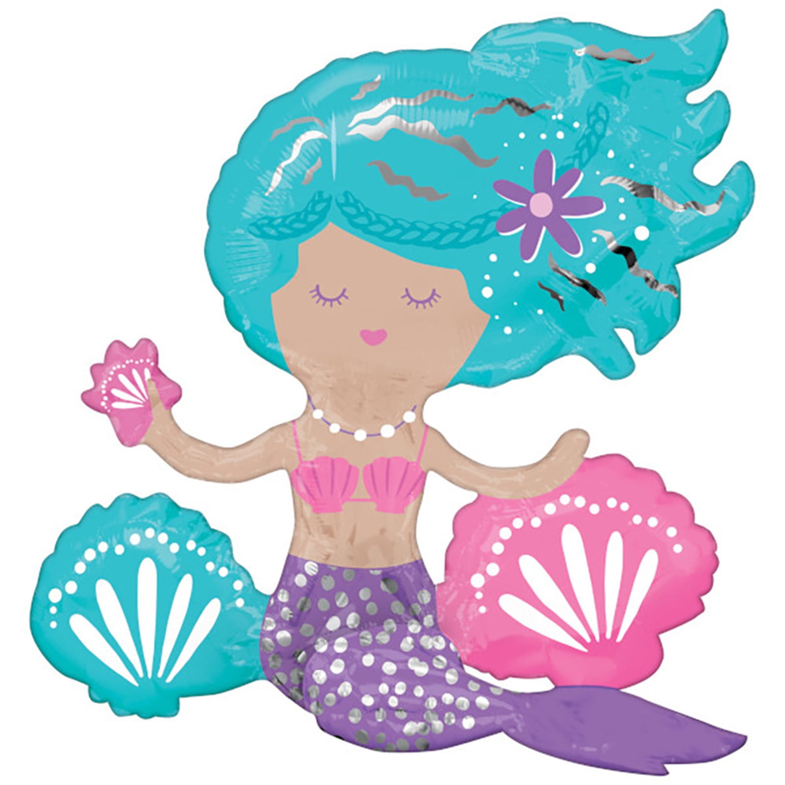 Shimmering Mermaids Air Filled Sitter Balloon (Each) - Walmart.com
