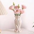 Ceramic Flowers Vase Home Decor Table Centerpiece, White Modern Vase ...