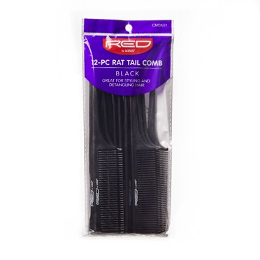 Firstline Evolve Rat Tail Combs, Black, 2 Ct - Walmart.com