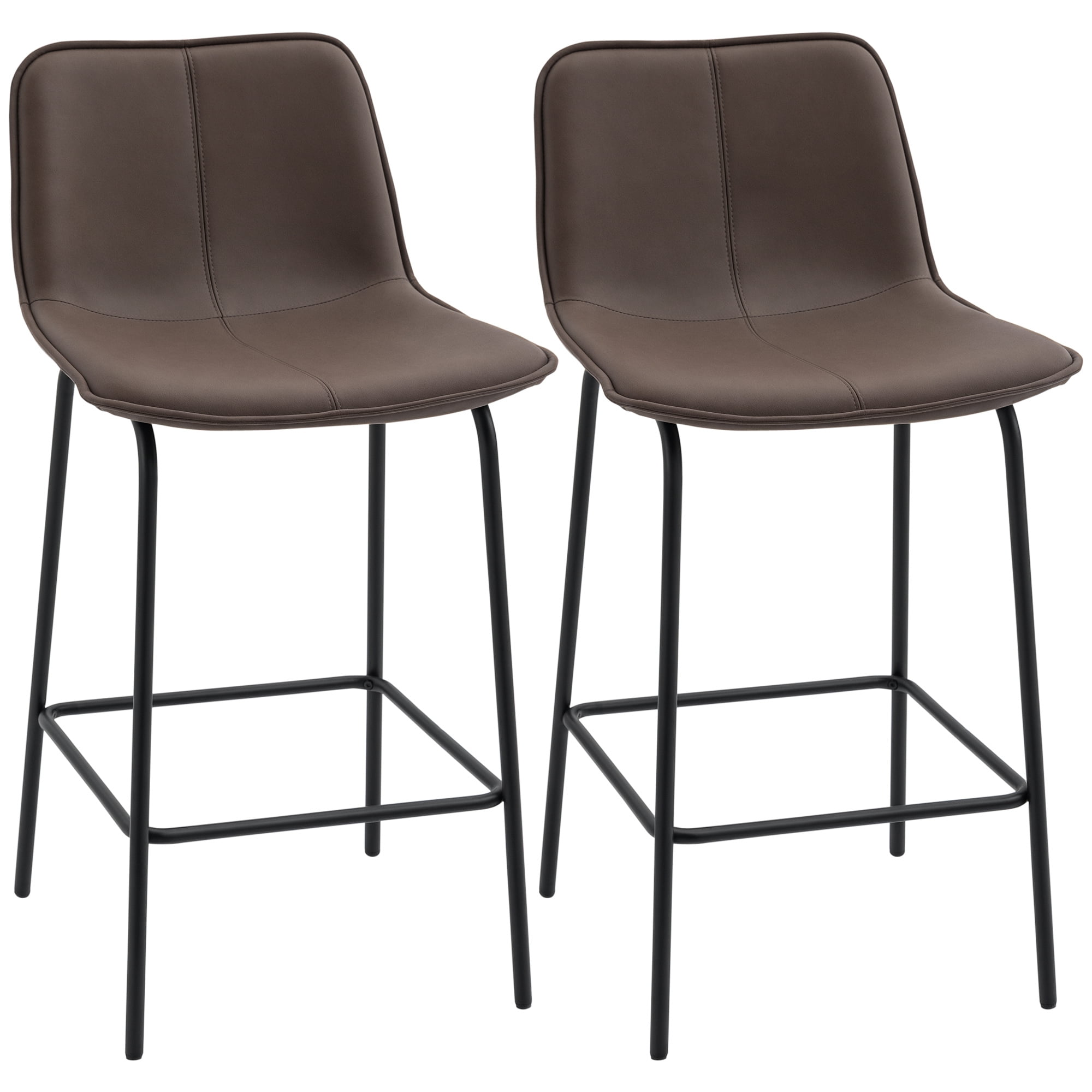 Click here for Homcom Modern Bar Stools Set Of 2 Counter Height B... prices