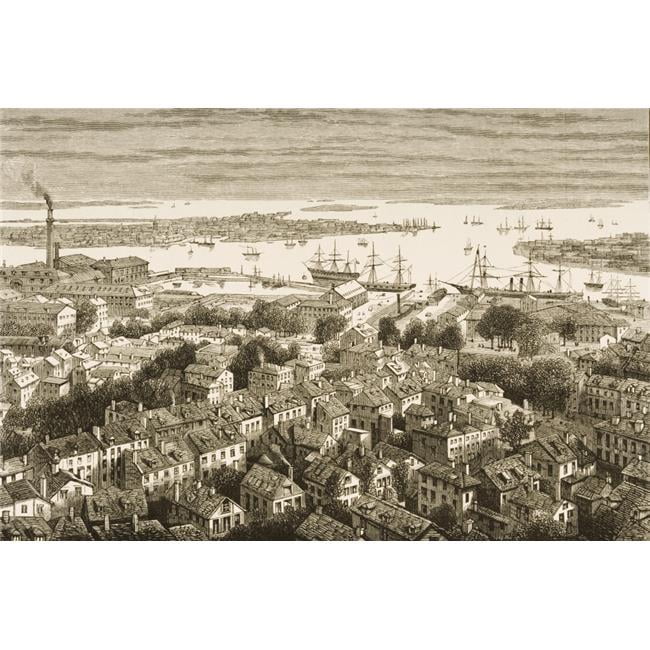 Vue de Boston Massachusetts de Bunkers Colline dans les Années 1870 à ...