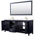 Wyndham Collection Daria 80" Light-Vein Wood Double Bathroom Vanity in ...